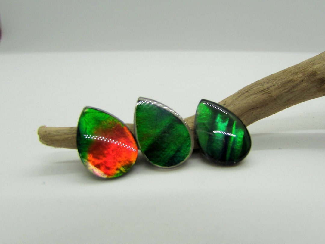 Three Small Ammolite Triplet Gems - Etsy