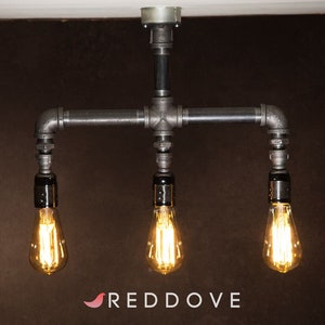 Industrial Black Iron Pipe Ceiling Black Lighting Chandelier - Choice ...