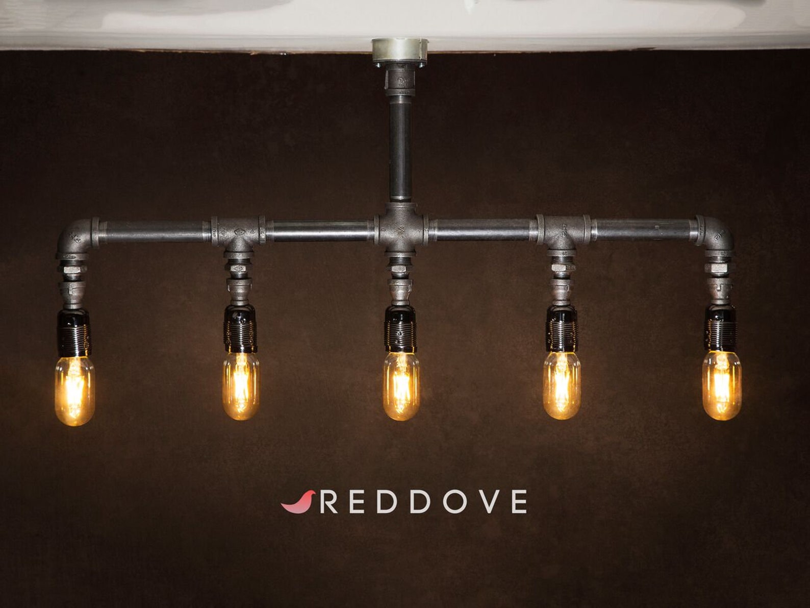 Industrial Black Iron Pipe Ceiling Black Lighting Chandelier | Etsy UK