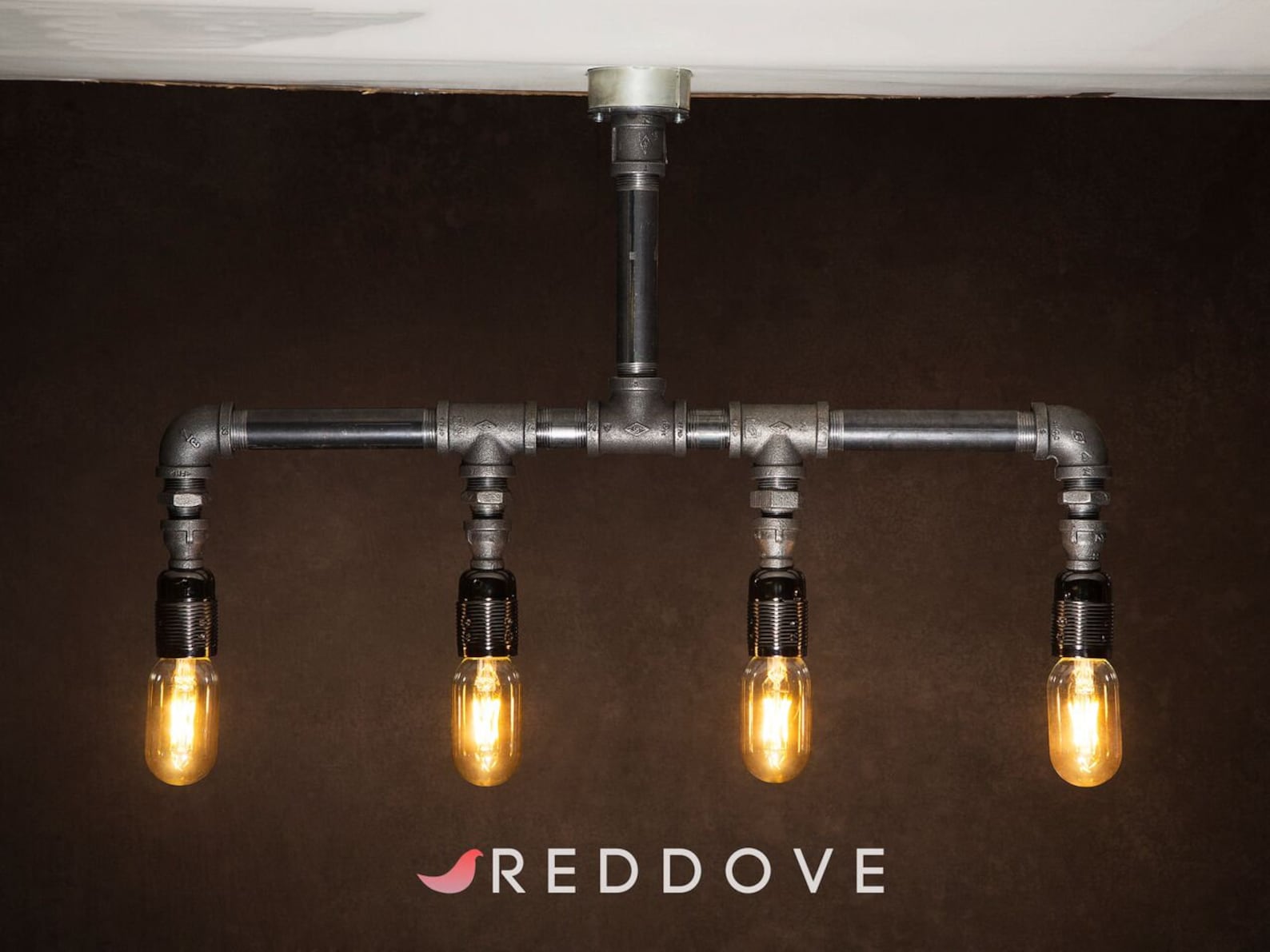 Industrial Black Iron Pipe Ceiling Black Lighting Chandelier | Etsy UK