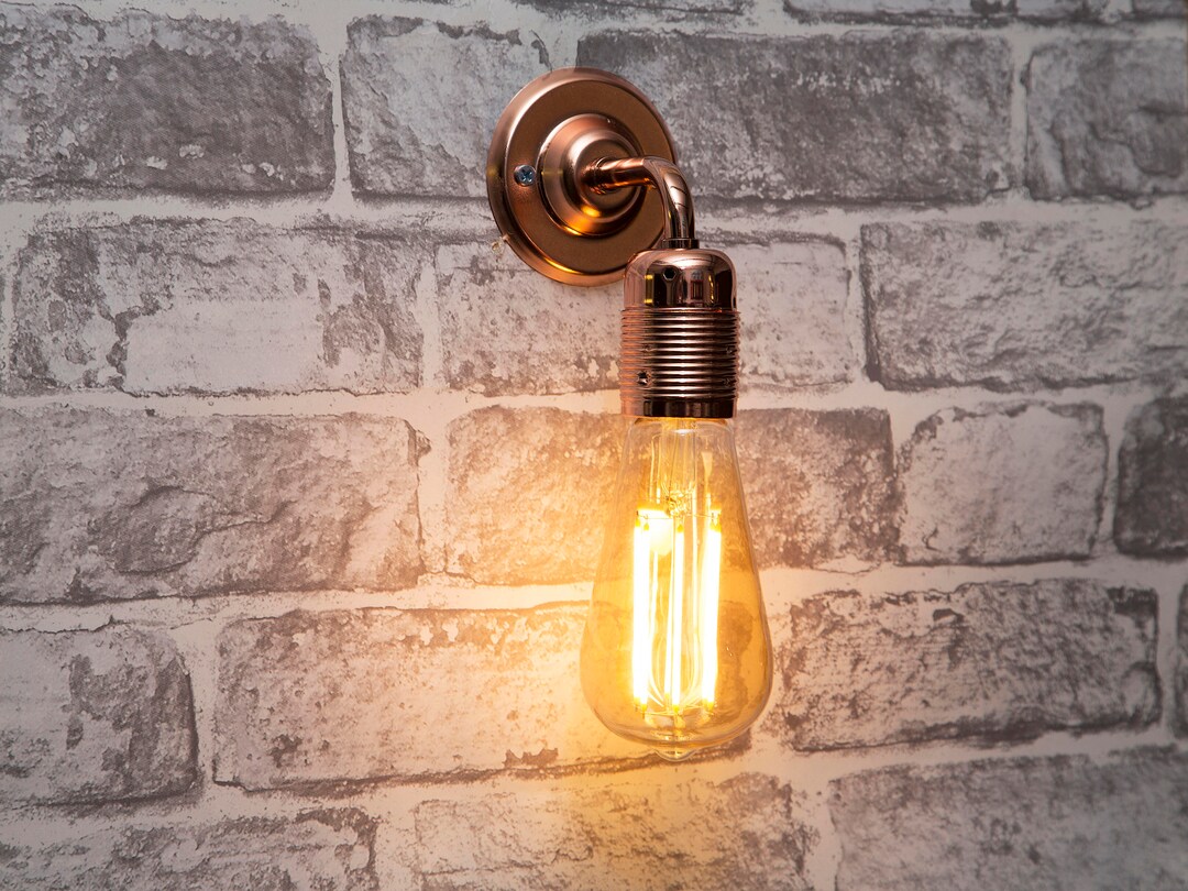 Vintage Federation Wall Light Sconce E27 Copper Lamp Holder - Etsy