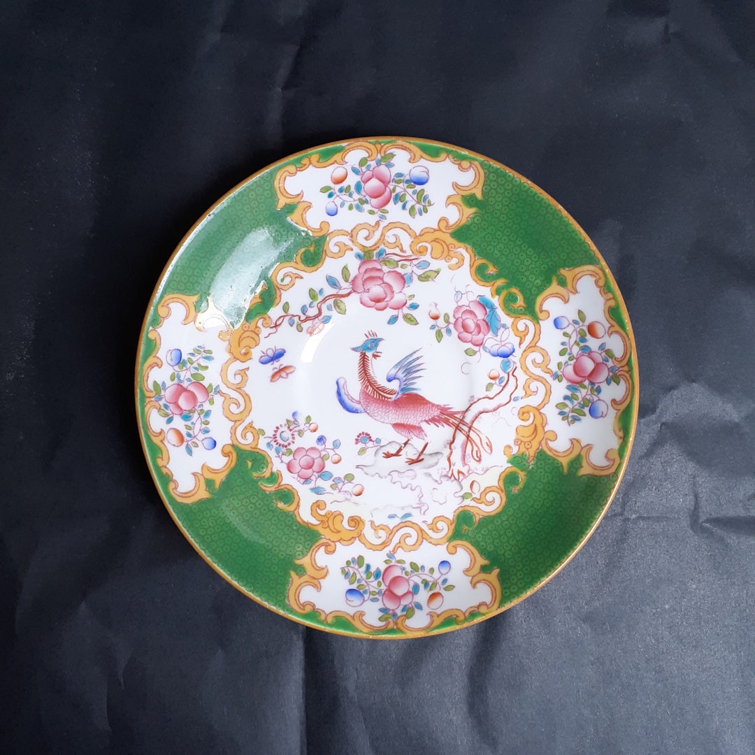 Antique Minton 'green Cockatrice' Saucer for Teacup 1891 Stamp - Etsy UK
