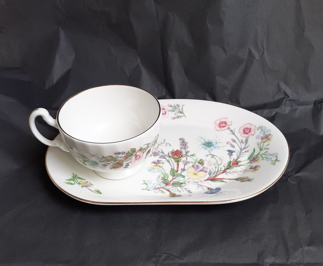 Aynsley 'wild Tudor' Vintage Tennis Set (cup & Saucer) in Fine Bone ...