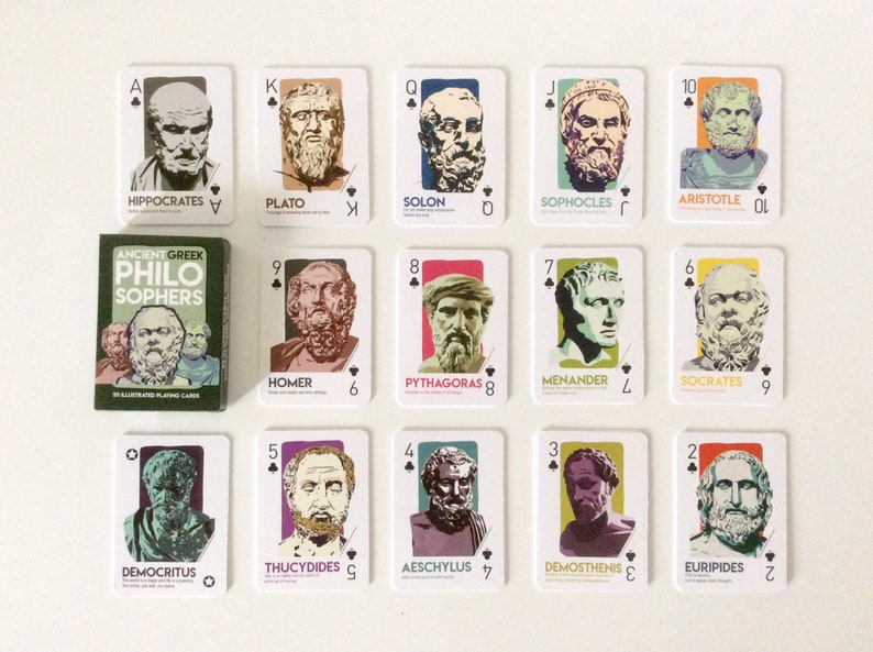 Ancient Greek Philosophers Playing Cards: Collectible Art - Etsy