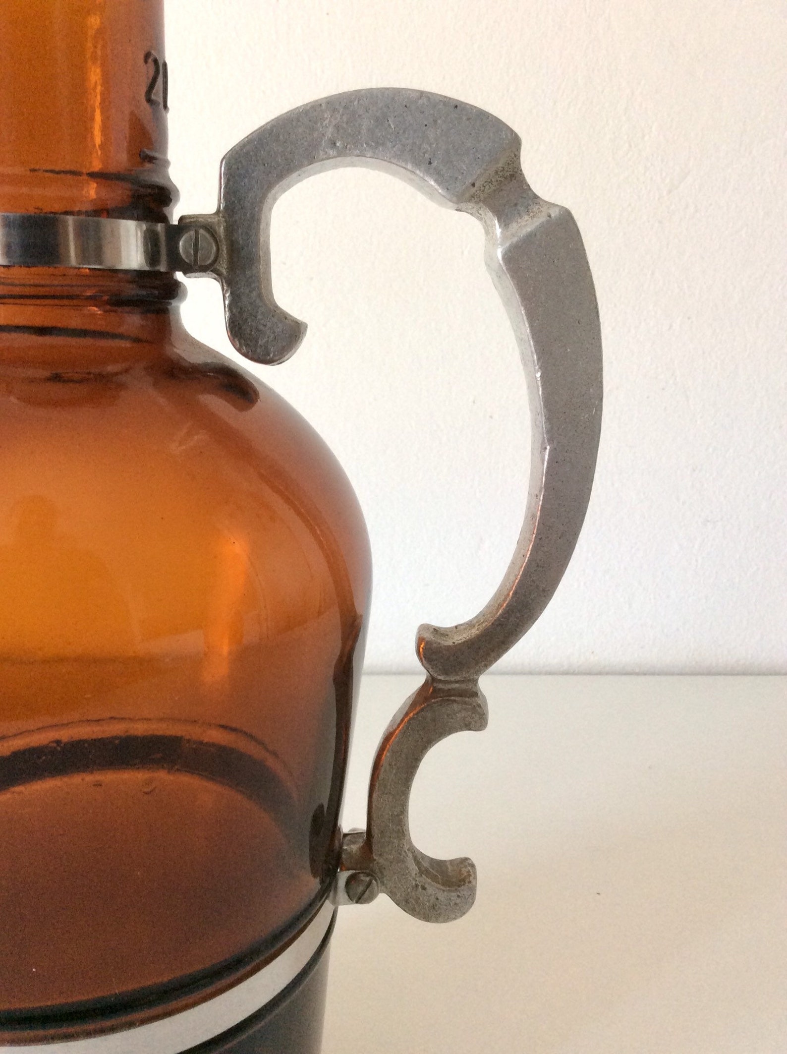 Vintage Large German Beer Jug With Metal Handle and Ceramic | Etsy