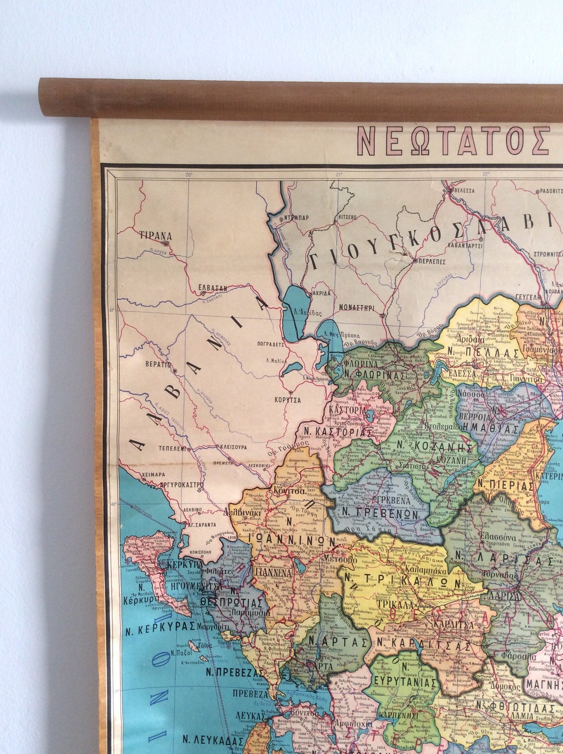 Large Vintage Geography Map School Chart Wall Tapestry Pull - Etsy