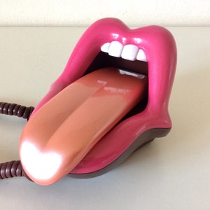Pink Lips Phone Loud Mouth Telephone Retro Style Land Line - Etsy