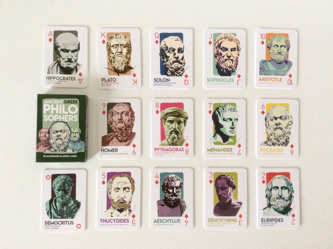 Ancient Greek Philosophers Playing Cards: Collectible Art - Etsy