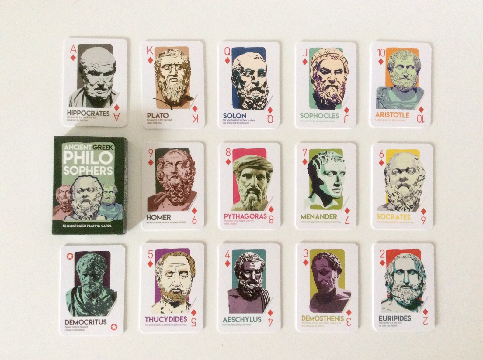 Ancient Greek Philosophers Playing Cards Greek Playing Cards - Etsy