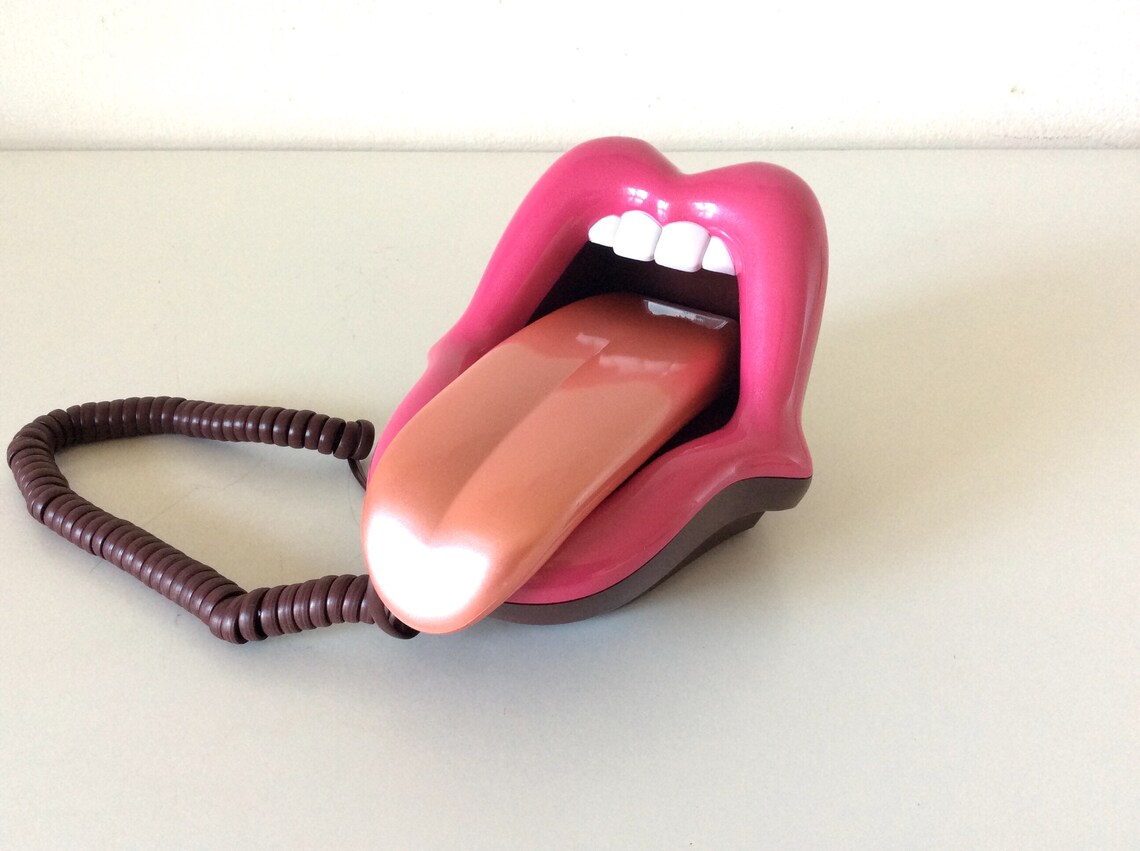 Pink Lips Phone Loud Mouth Telephone Retro Style Land Line - Etsy