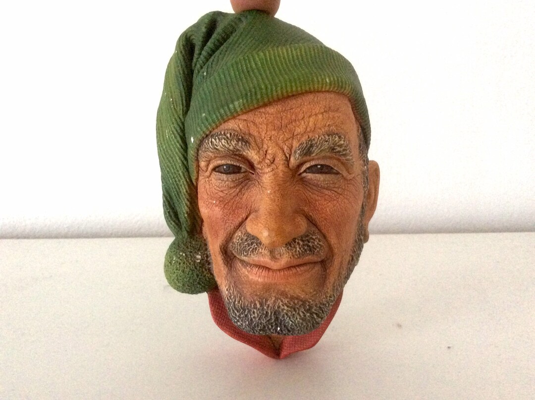 England BOSSONS Hand-painted Head Chalkware 1960, Wall Hanging. - Etsy