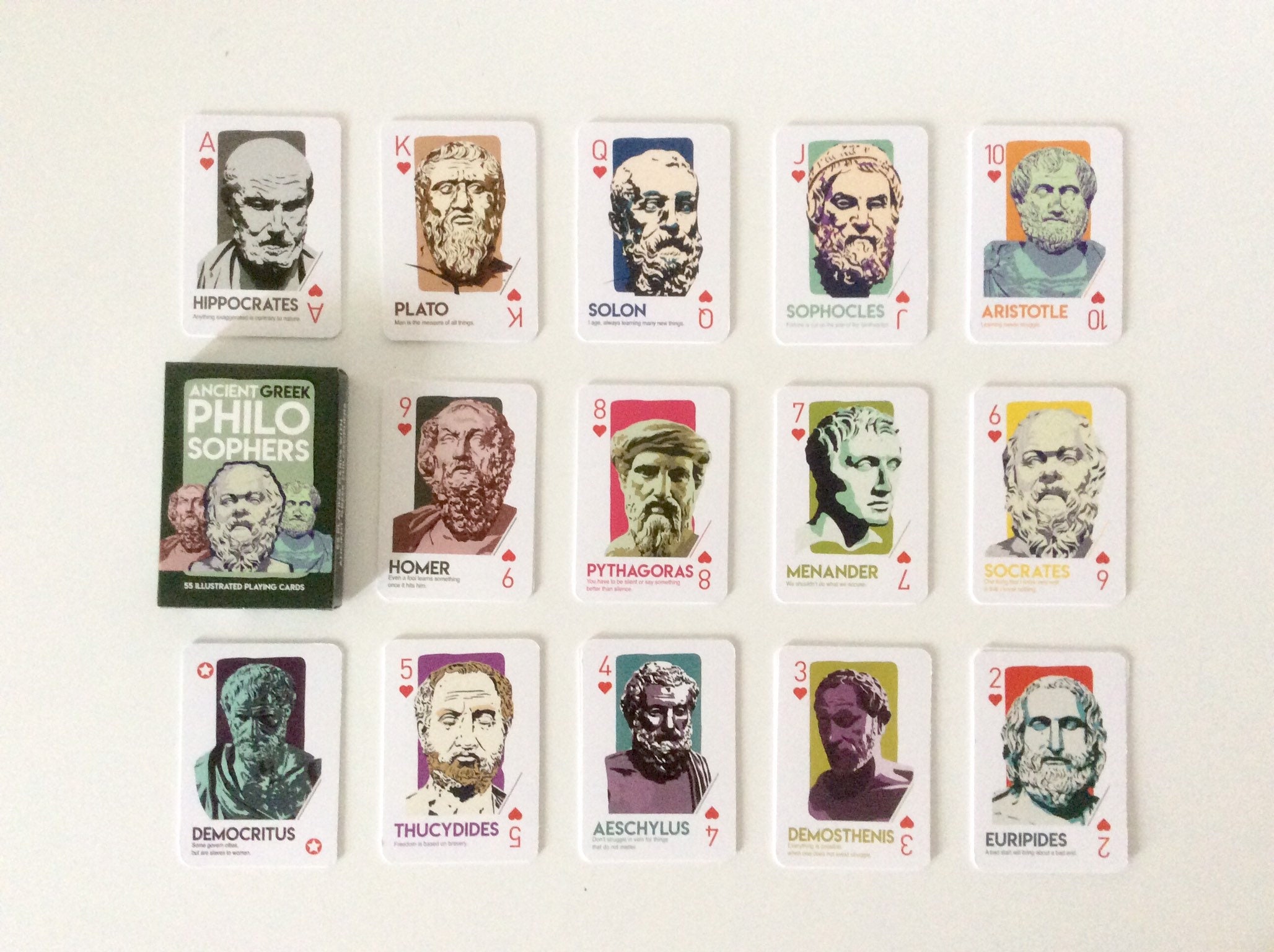 Ancient Greek Philosophers Playing Cards Greek Playing Cards | Etsy