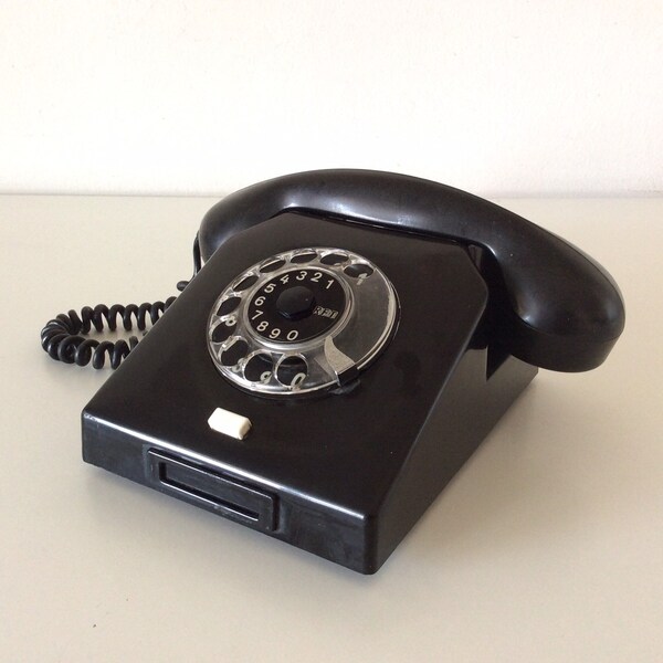 Black Bakelite Phone - Etsy