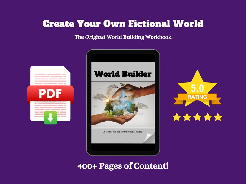 World Builder Worldbuilding Workbook Editable PDF for Writers & Dungeon ...