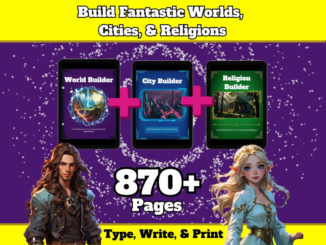 World Builder ~ City Builder ~ Religion Builder - Bundle Worldbuilding ...