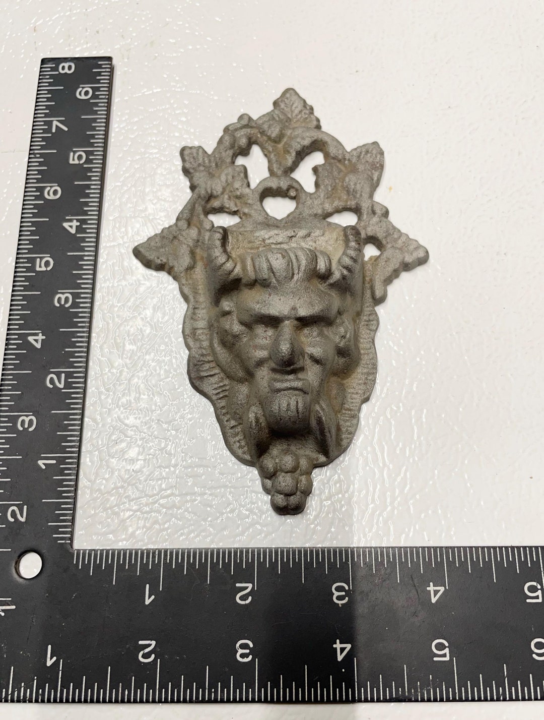 Rare, Antique Cast Iron Devil Match Safe Wall Mount Match Holder Lucifer Match Holder Wilton ...