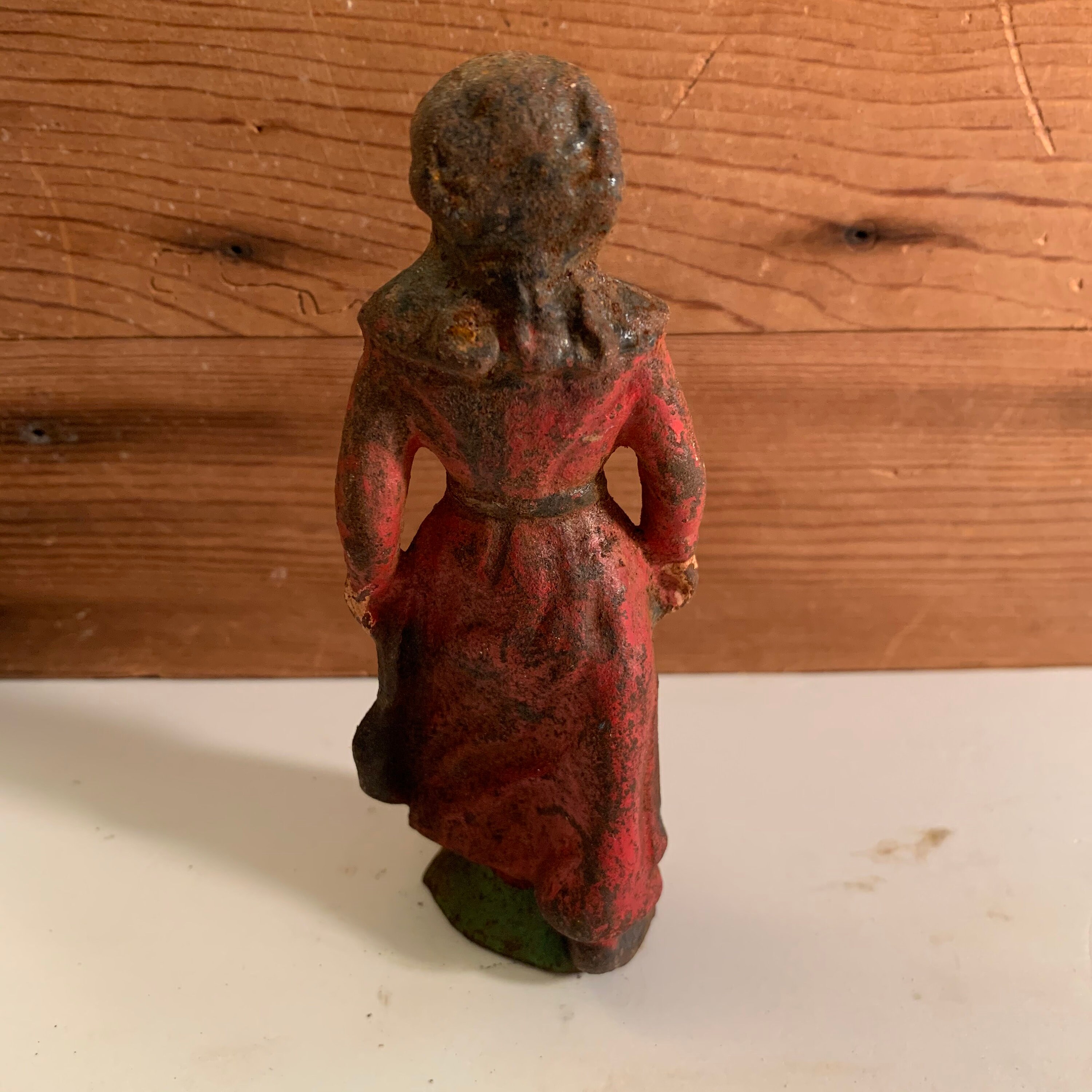 Vintage Cast Iron Pilgrim/amish Woman Statue Rustic Décor Farmhouse ...