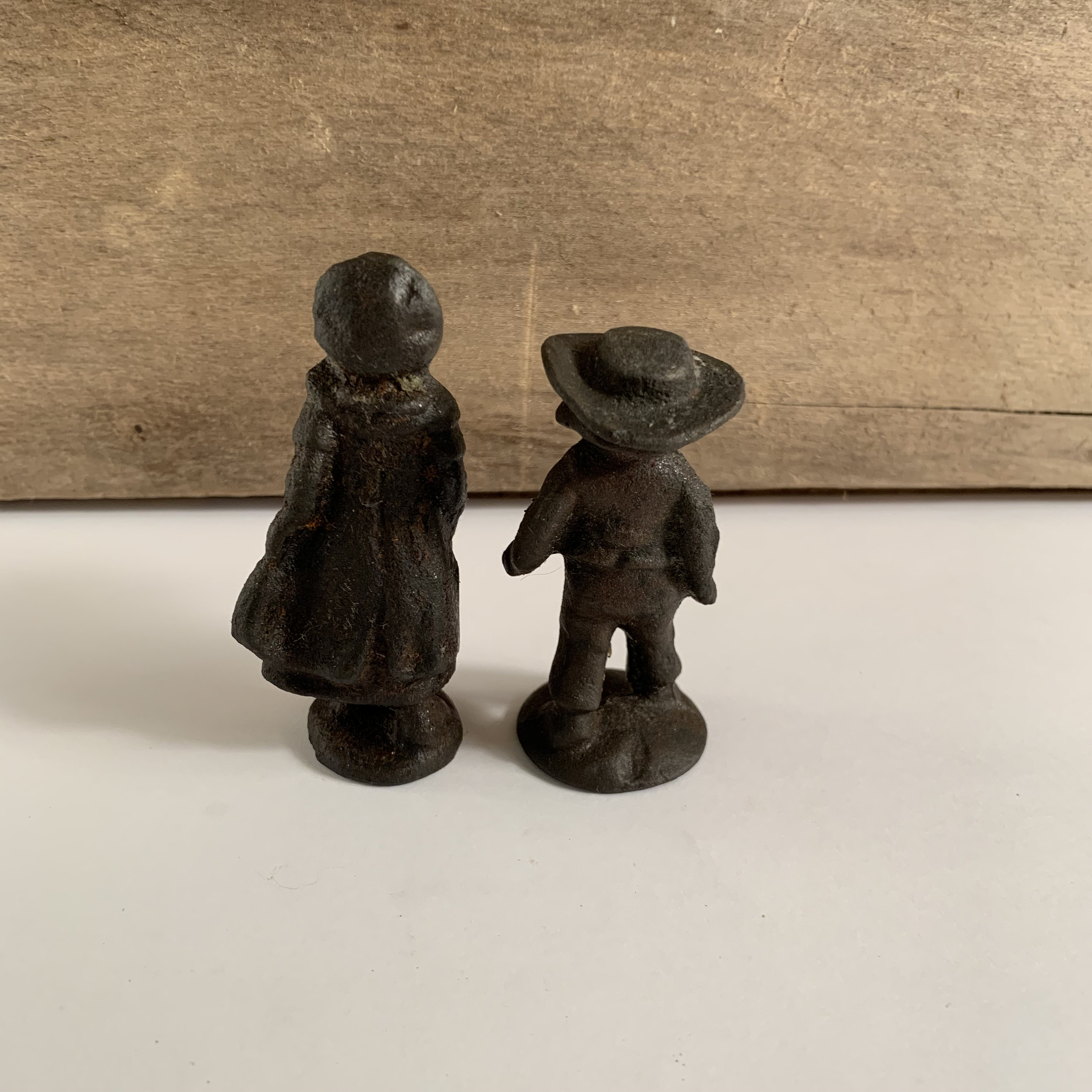 Vintage Cast Iron Amish Boy and Girl Statues Rustic Décor - Etsy