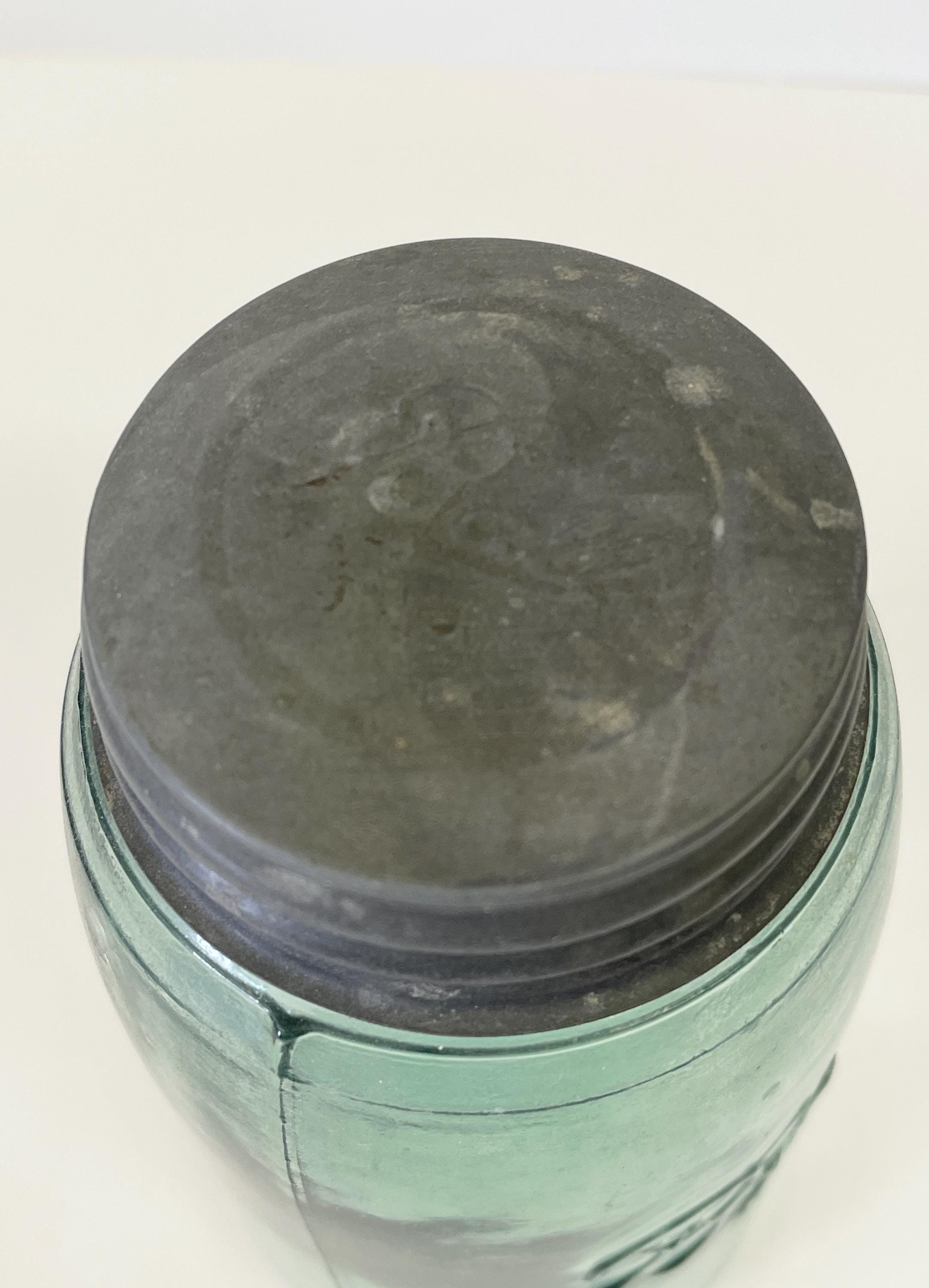 Antique 1900-1910 BALL Mason With "triple L" Jar Quart Aqua Blue Glass ...