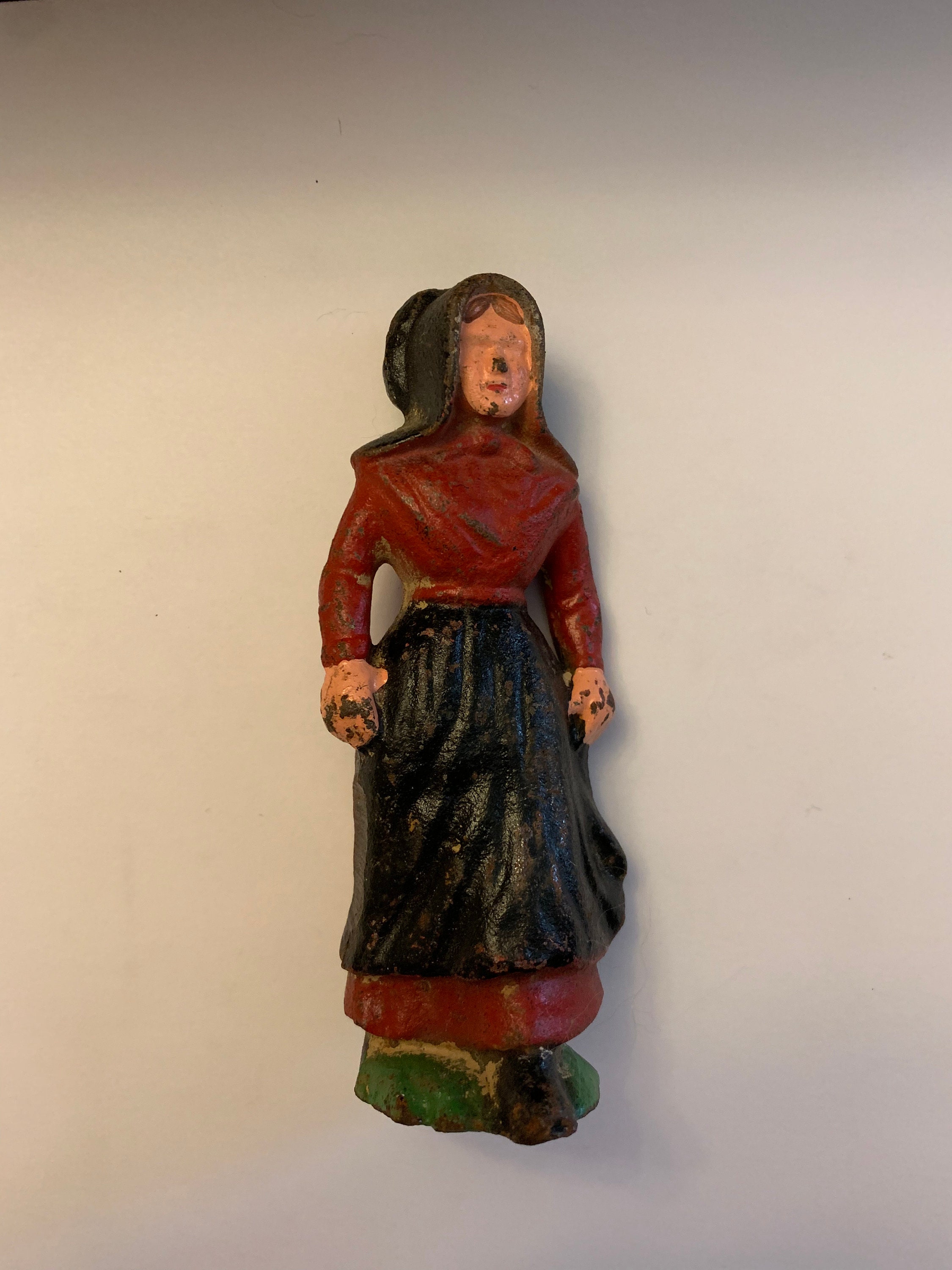 Vintage Cast Iron Pilgrim/amish Woman Statue Rustic Décor - Etsy