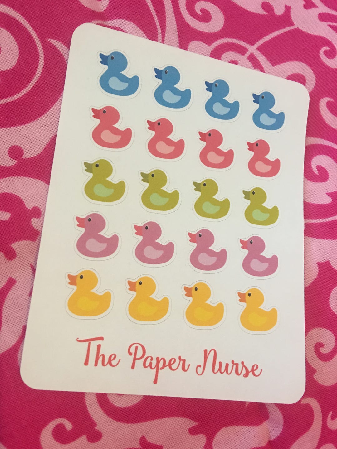 Rubber Ducky Die Cut Planner Stickers Set for Use With Erin Condren ...