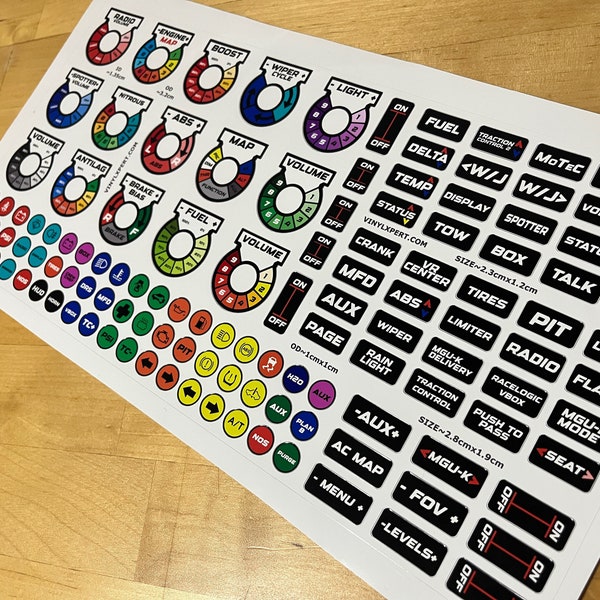 Sim Racing Button Box Labels - Etsy Canada