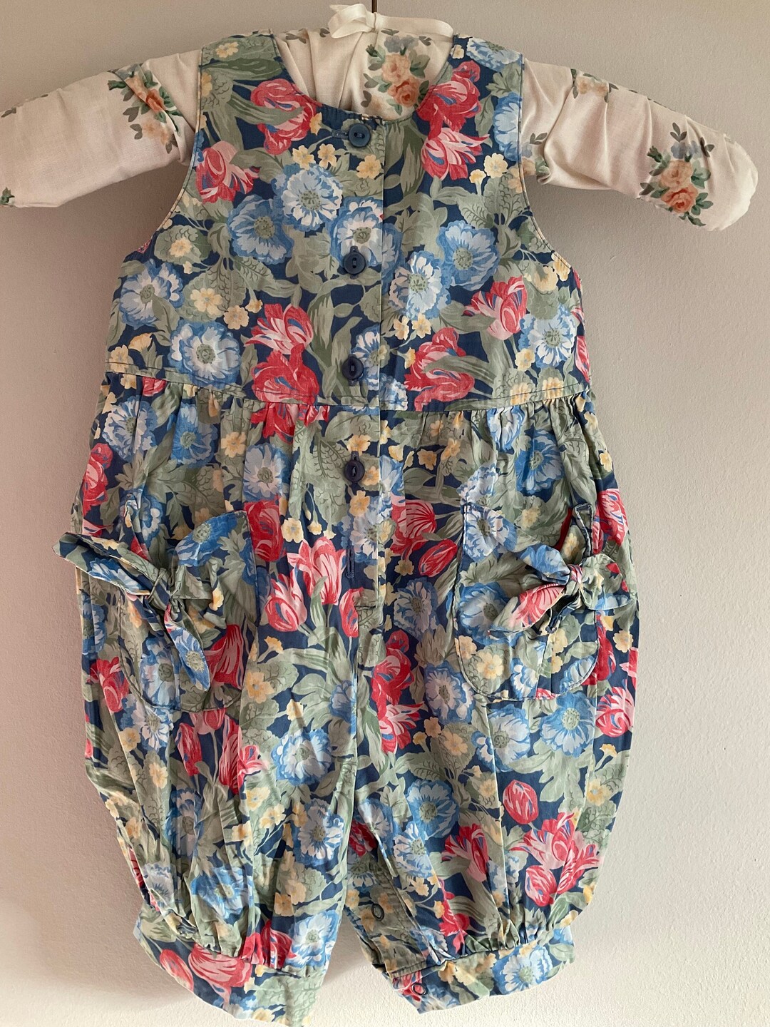 Laura Ashley Romper, Vintage Romper, Girls Romper, 80's, Floral Romper ...