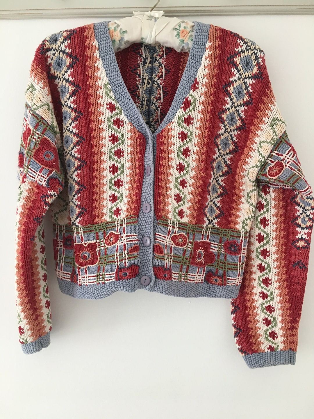 80’s Cardigan, Vintage Cardigan, Ladies Cardigan, Cropped Cardigan ...
