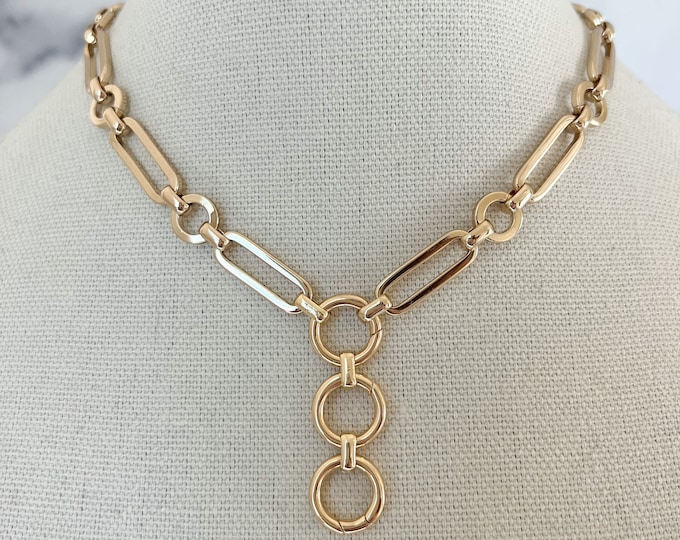 Extra Large Gold Chain Necklace. Chunky Aluminum Gold Chain ...