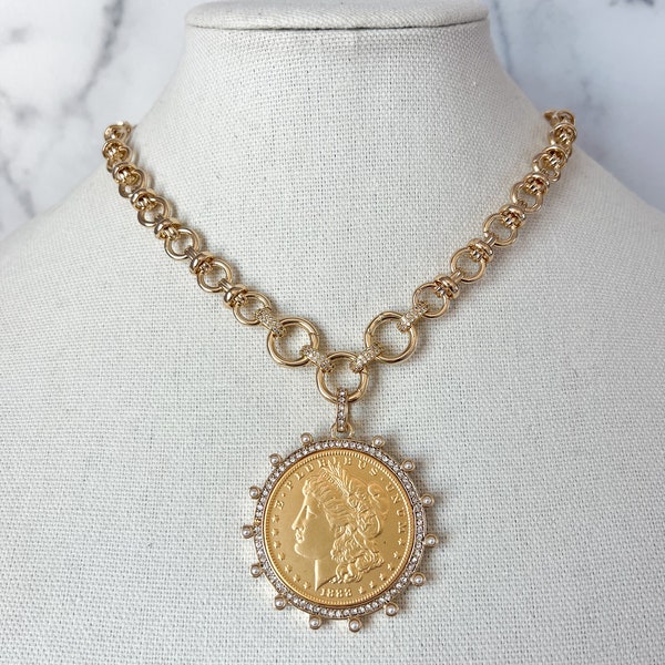 Cut Coin Necklace - Etsy
