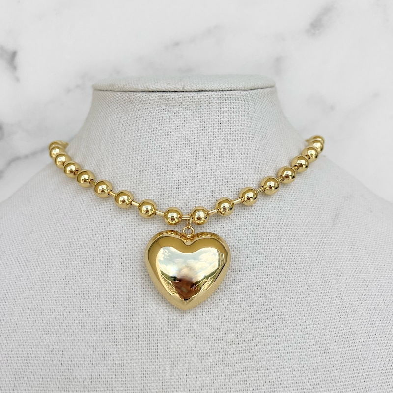 Chunky Heart Necklaces - Etsy