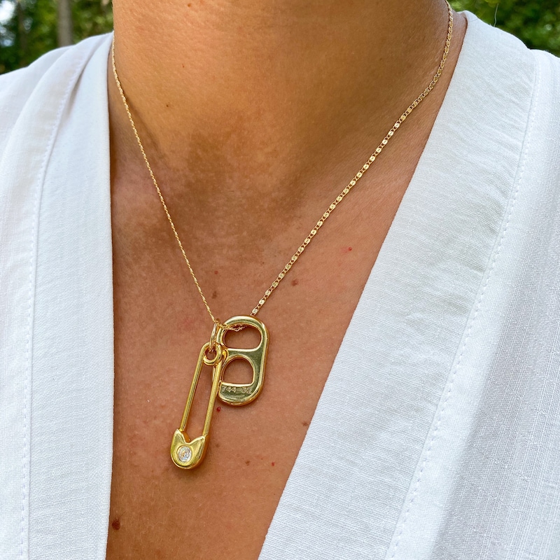 Safety Pin Necklace - Etsy