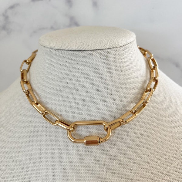 Chunky Gold Necklace - Etsy