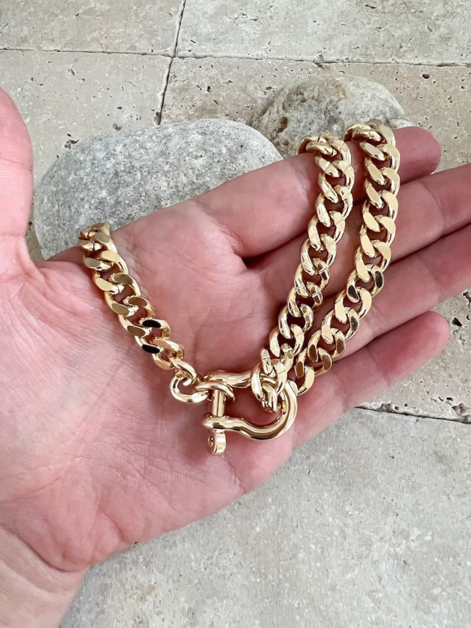 Thick Silver Chain Necklace Silver Double Chain Necklace Silver Cuban ...