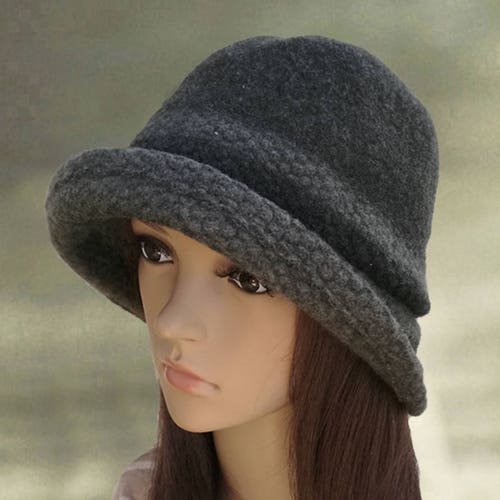 Gray Felt Hats Felted Ladies Hat Womens Felted Hat Trendy - Etsy