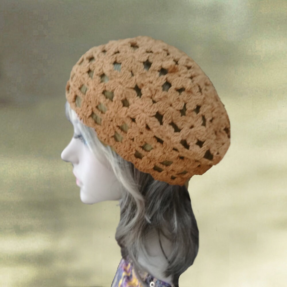 Knit Cotton Beret Knitted Summer Hat White Beret Cap Spring - Etsy