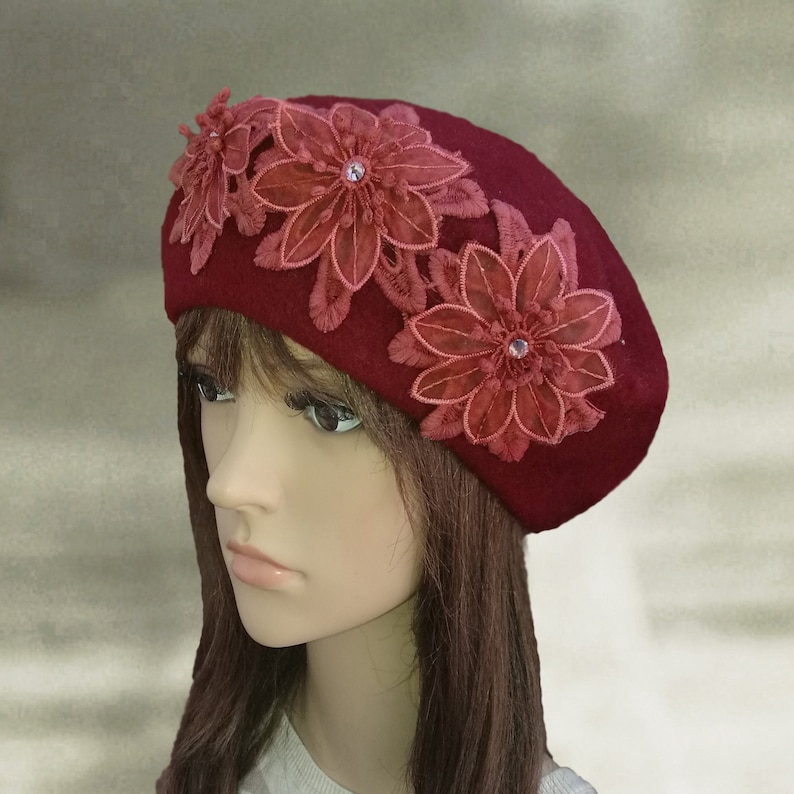 Trendy Felt Beret Felt Winter Beret Felted Womens Beret - Etsy