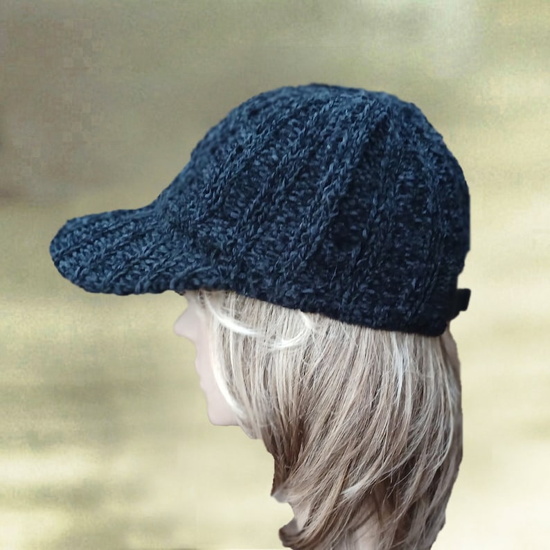 Winter Newsboy Cap Knitted Cap Visor Knit Wool Hats Visor - Etsy