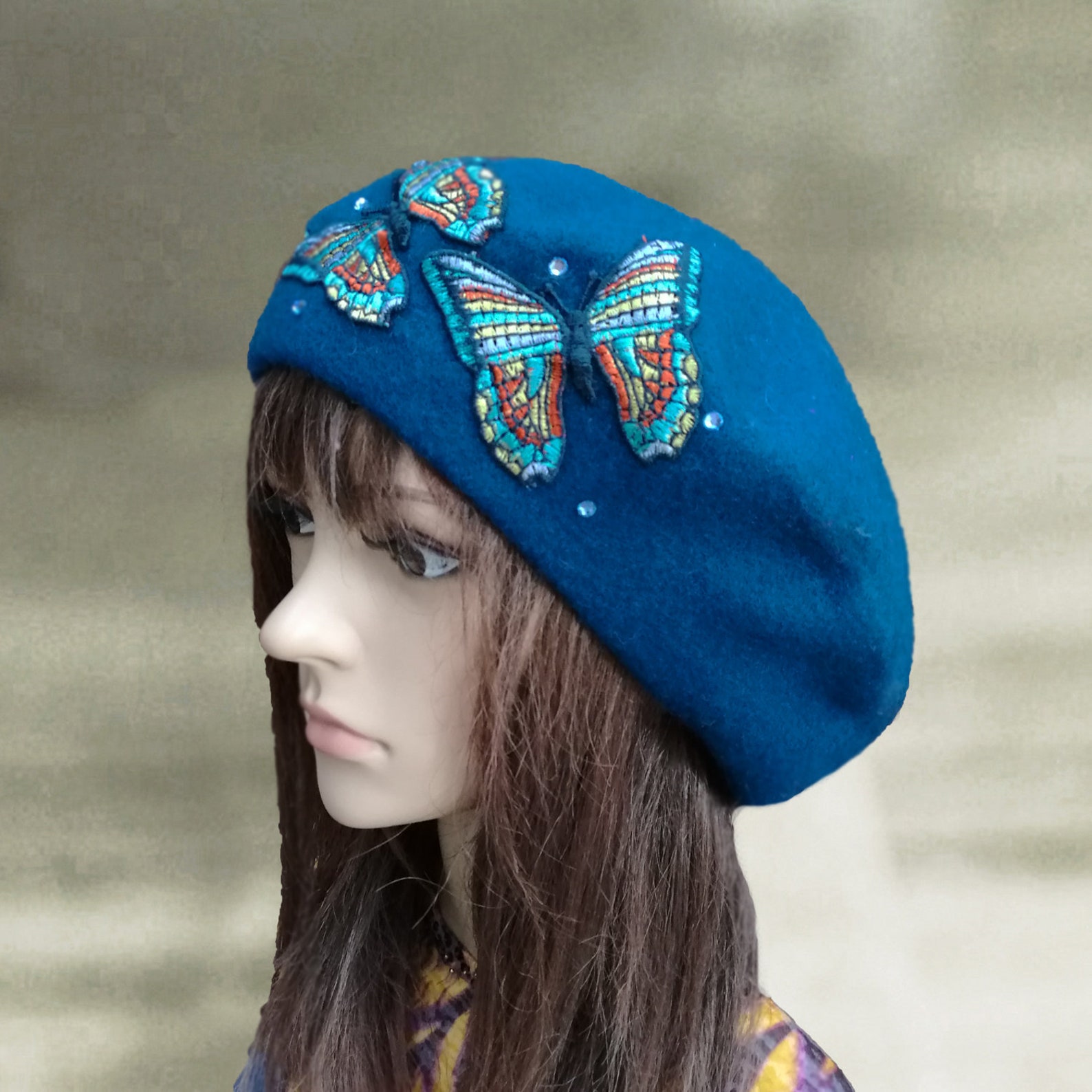 Winter Felt Hat Winter Felted Beret Womes Felt Beret Ladis - Etsy