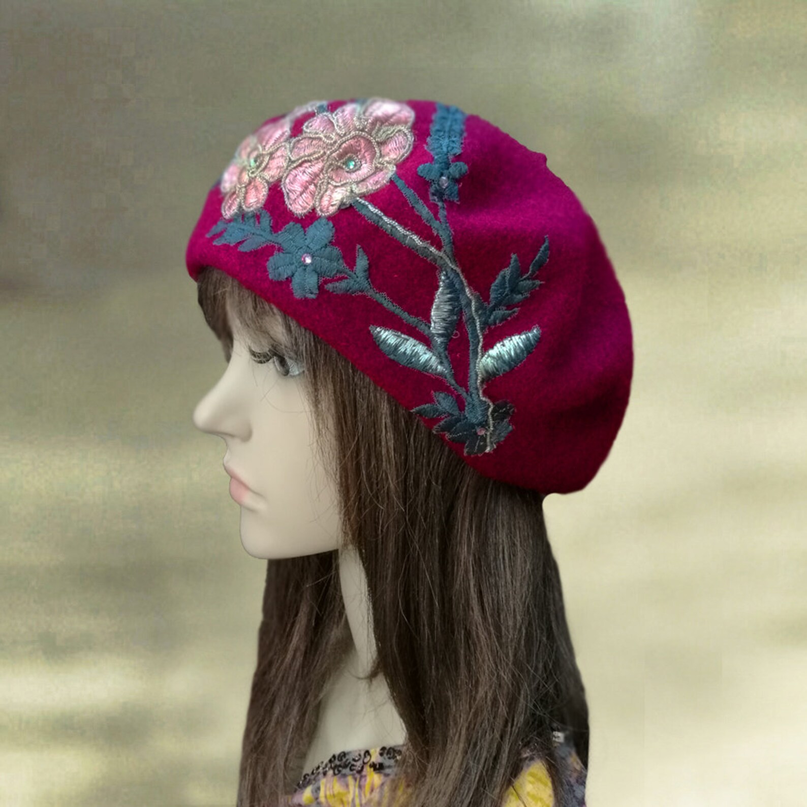Felted Wool Beret Felt French Beret Womens Felt Beret - Etsy