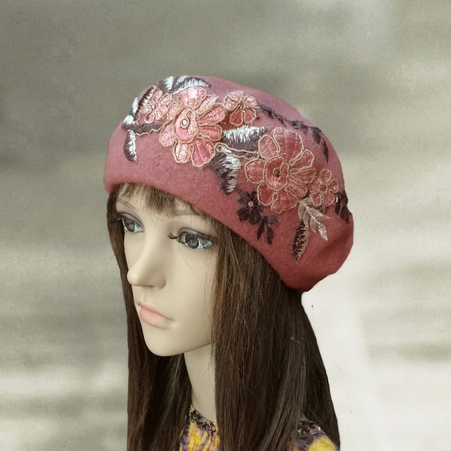 Felted Wool Beret Felt French Beret Womens Felt Beret - Etsy