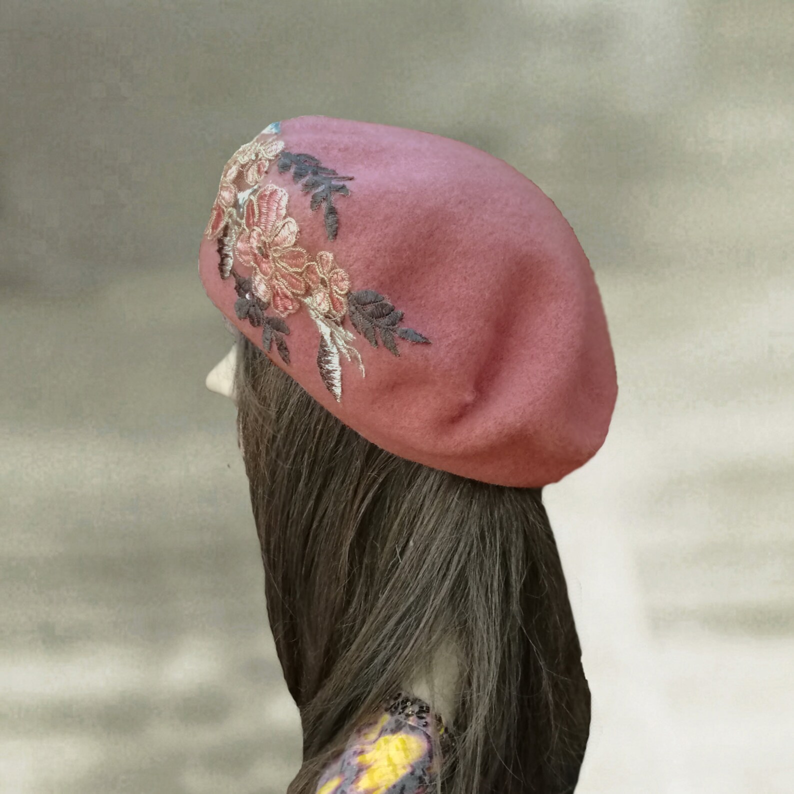 Felted Wool Beret Felt French Beret Womens Felt Beret - Etsy