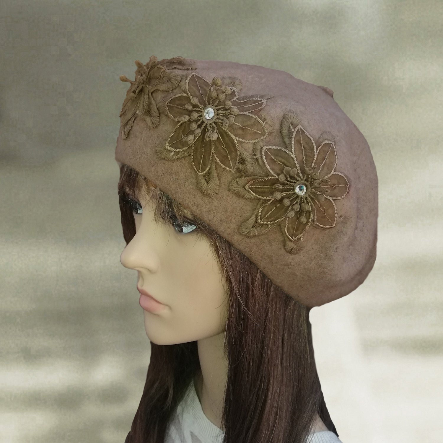 Trendy Felt Beret Felt Winter Beret Felted Womens Beret | Etsy