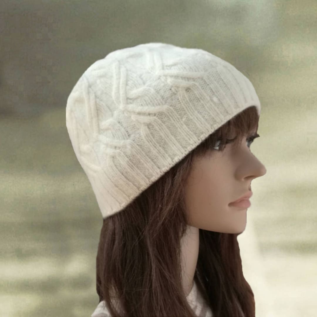 Winter White Hats, Womens Winter Hats, Small Wool Beanie, Women's Warm ...