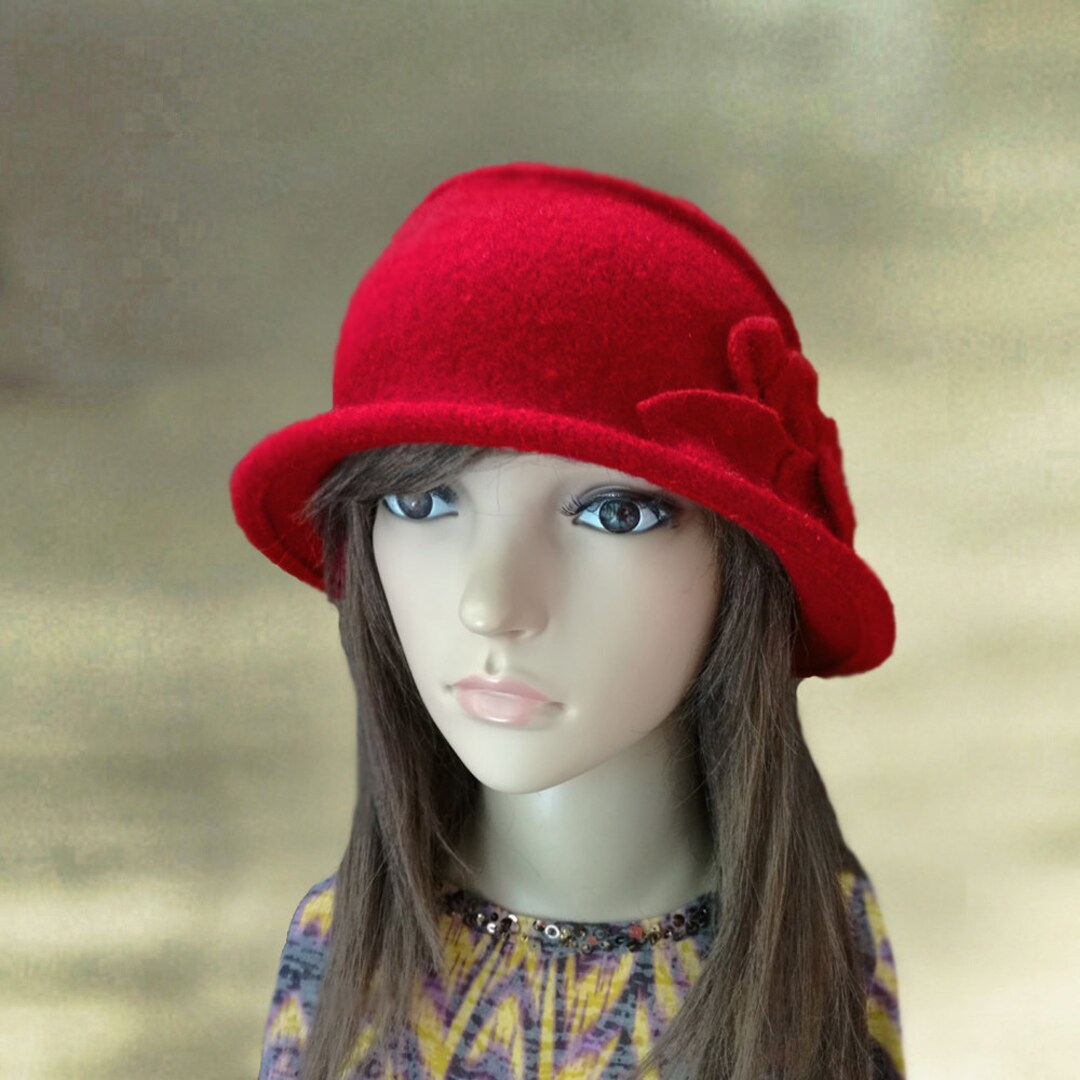 Felted Wool Cloche Hat: Elegant Winter Hat - Etsy
