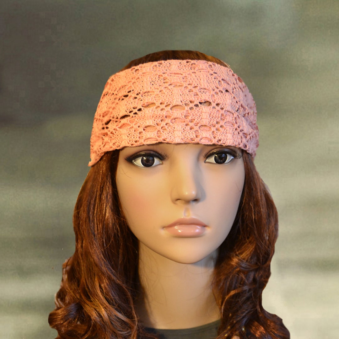 Bohemian Headband, Wide Lace Headband, Boho Bandana, Romantic Head Band ...
