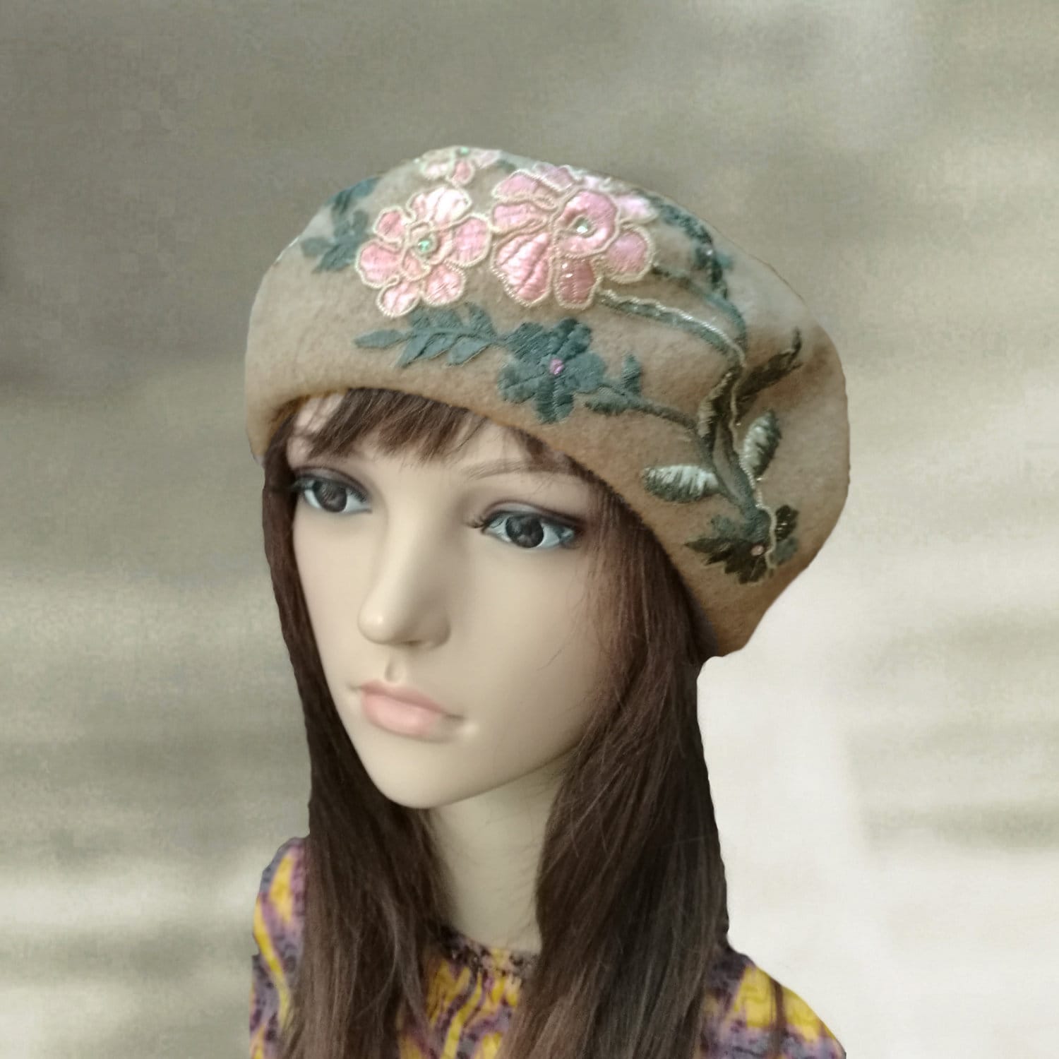 Felted Wool Beret Felt French Beret Womens Felt Beret - Etsy