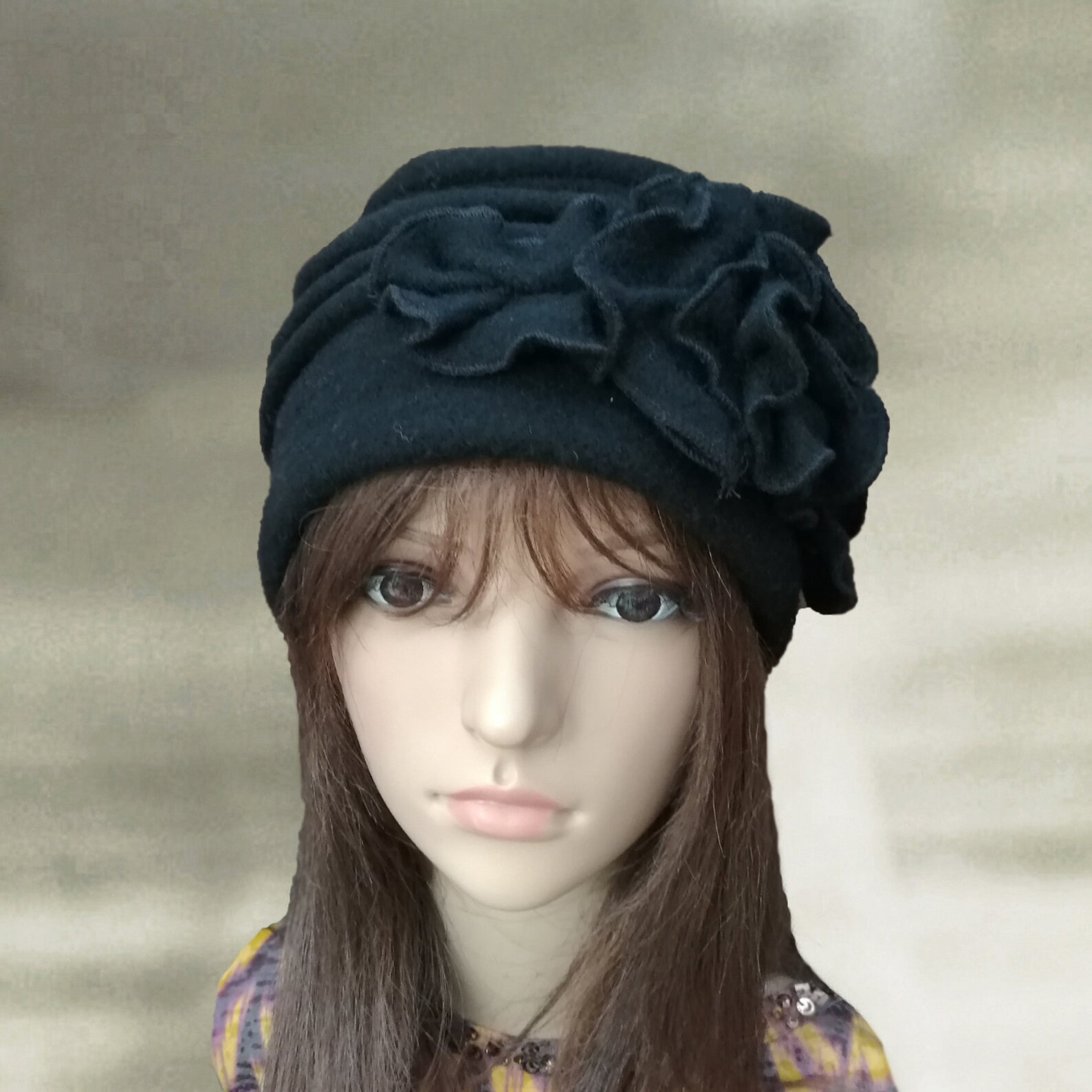 Felt Wool Beanie Felted Wool Hats Womens Winter Hats Boiled - Etsy