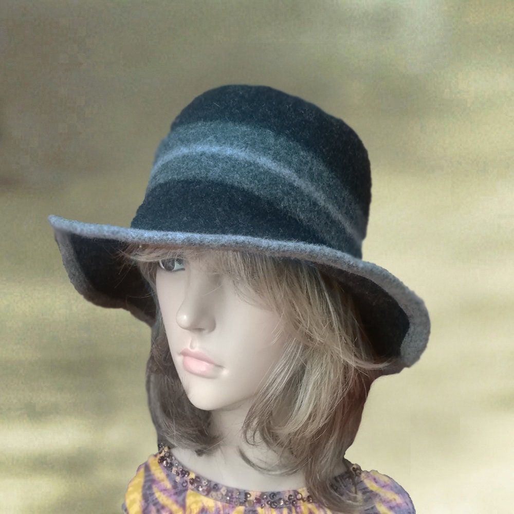 Felted Wool Cloche Hat: Women's Warm Winter Flapper Hat - Etsy