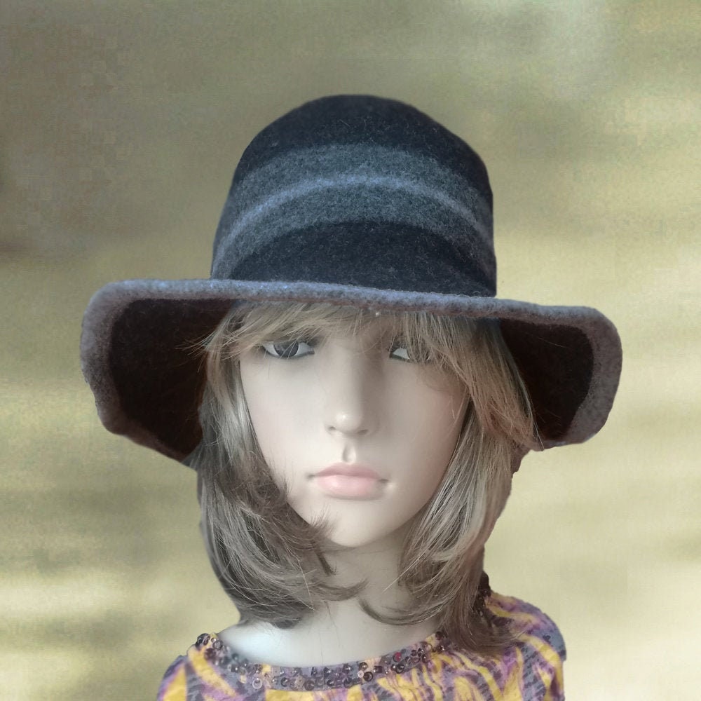 Felted Wool Cloche Hat: Women's Warm Winter Flapper Hat - Etsy